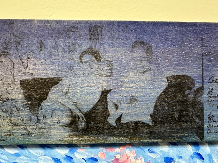 Gerrit Greve (1948-2024, Cardiff by the Sea, CA) Original Acrylic And Carbon Transfers Painting ...