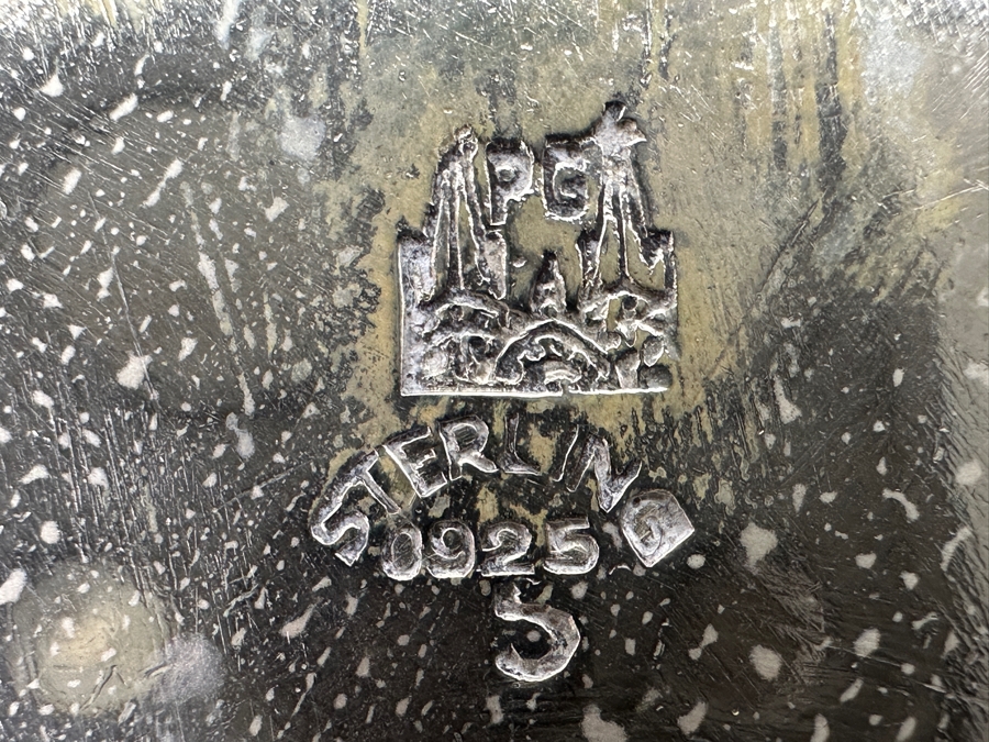 Sterling Silver PG Hallmarked 14.25'W Dish Bowl 1,265g Silver Melt Value $1,433