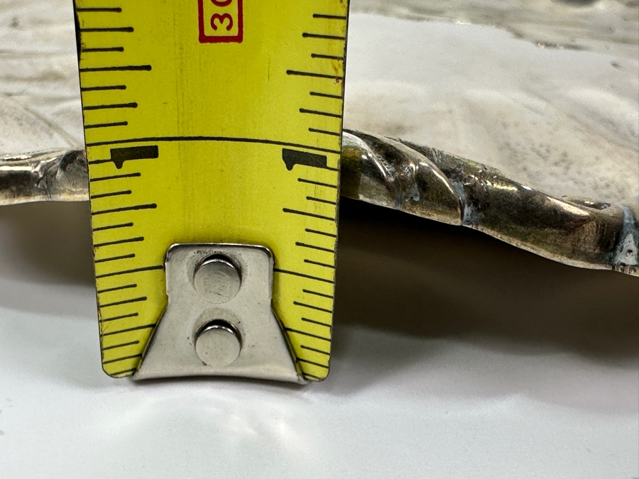 Sterling Silver PG Hallmarked 14.25'W Dish Bowl 1,265g Silver Melt Value $1,433